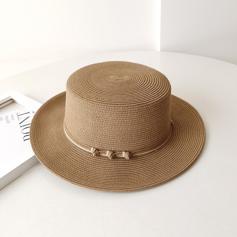 Straw Top Hat - Etsy