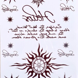 Waterproof Temporary Sunshine Sun Helios Star Western Flower Moon Heart ...