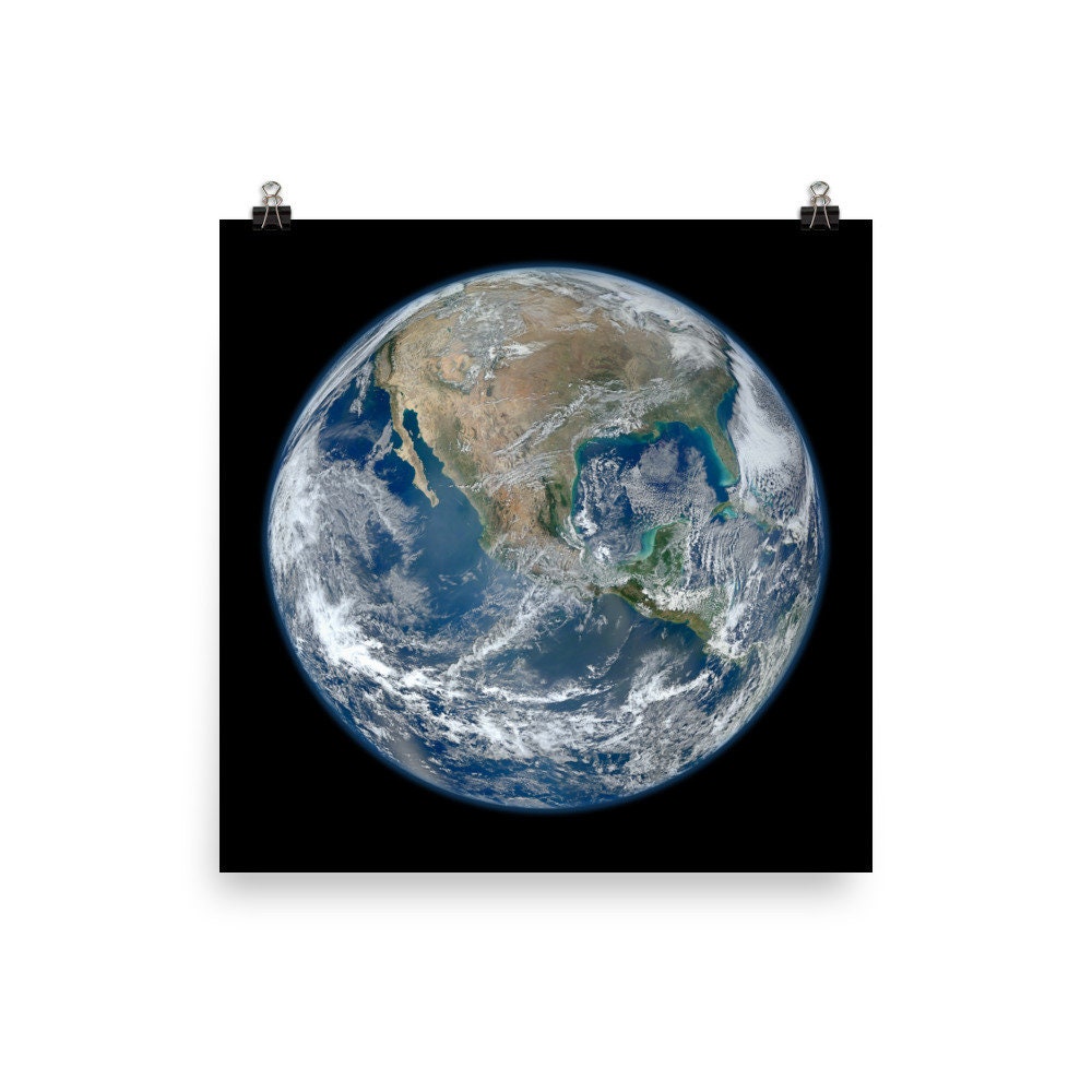 Planet Earth Poster, Space Planet Print, Solar System Wall Art - Etsy