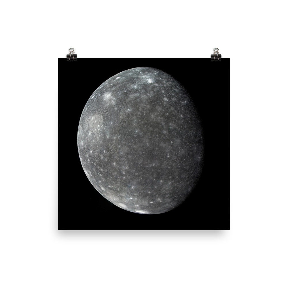 Calisto Moon Poster, Space Planet Print, Solar System Wall Art - Etsy