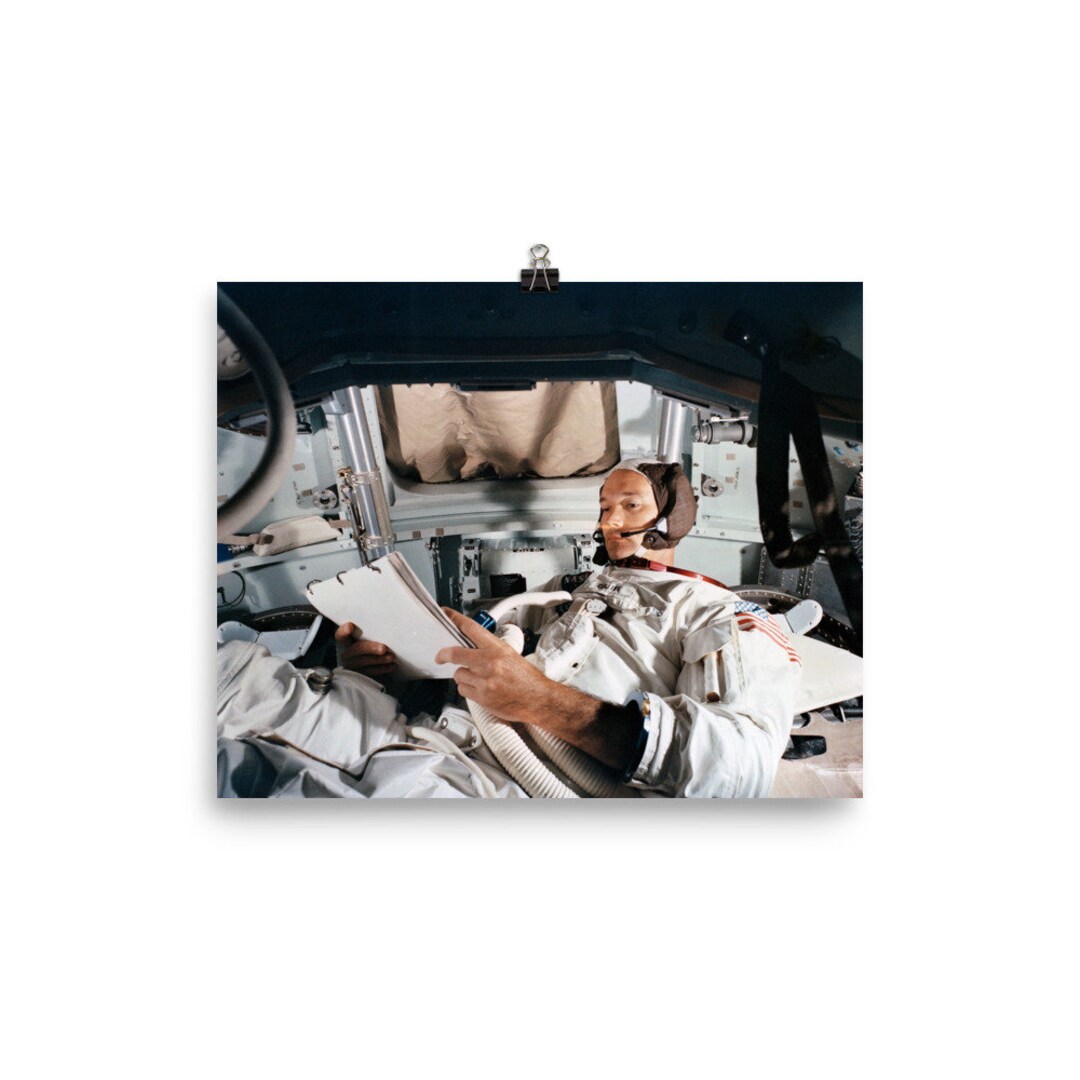 Apollo 11 Michael Collins Poster, Space Print, NASA Wall Art - Etsy
