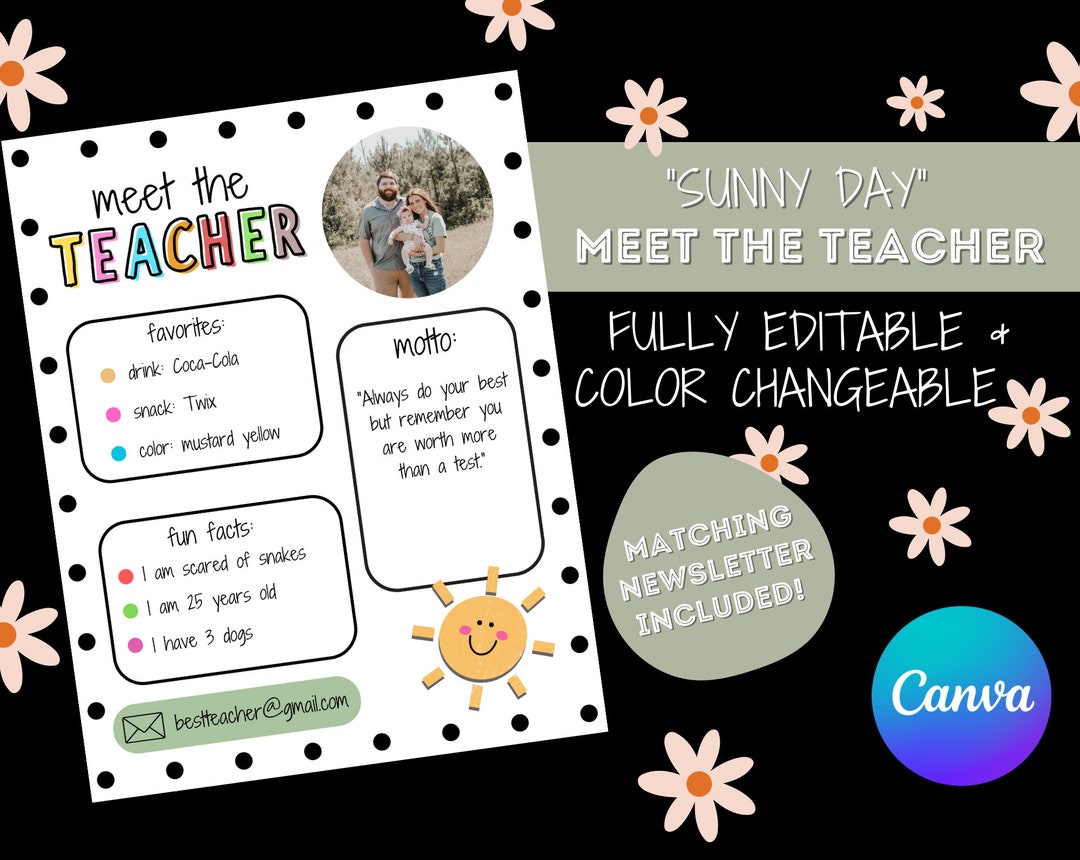 Meet the Teacher, Class Newsletter, Digital Download, Fully Editable ...