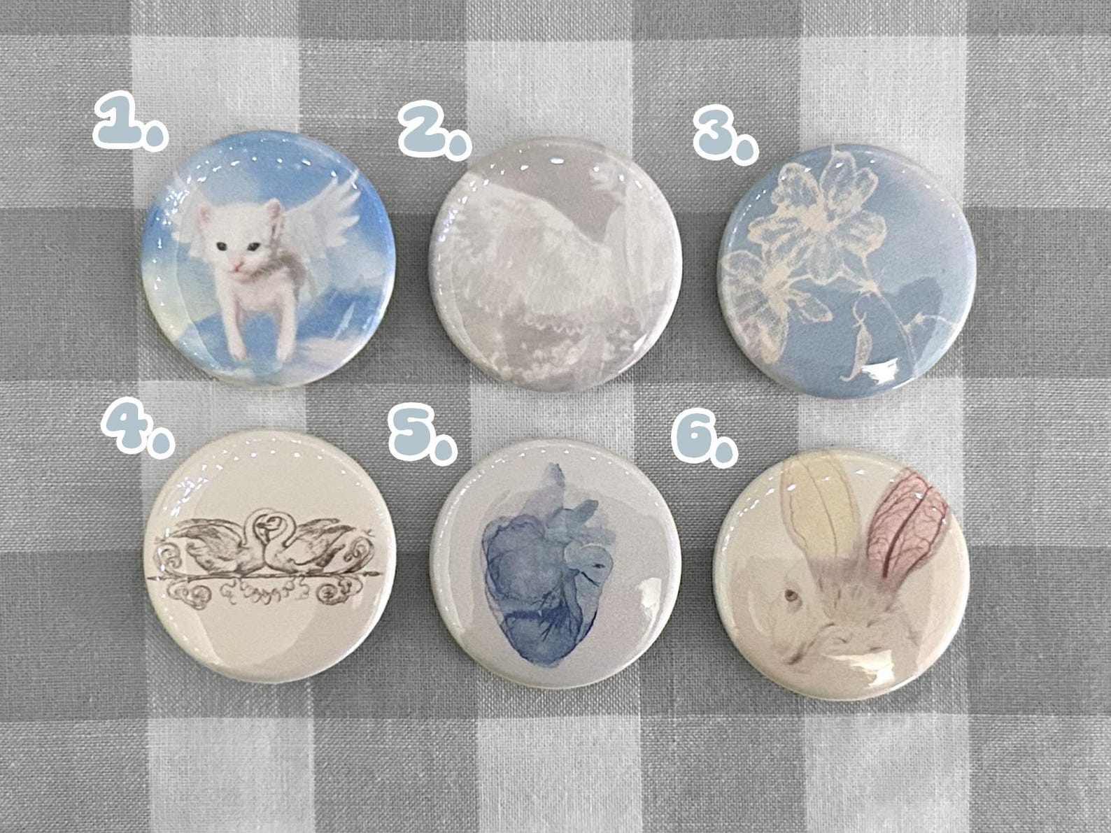 Angel Kitty Aesthetic Bundle 1.5" Pinback Buttons - Etsy