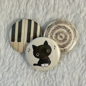Musical Kitty Aesthetic Bundle 1.5" Pinback Buttons - Etsy
