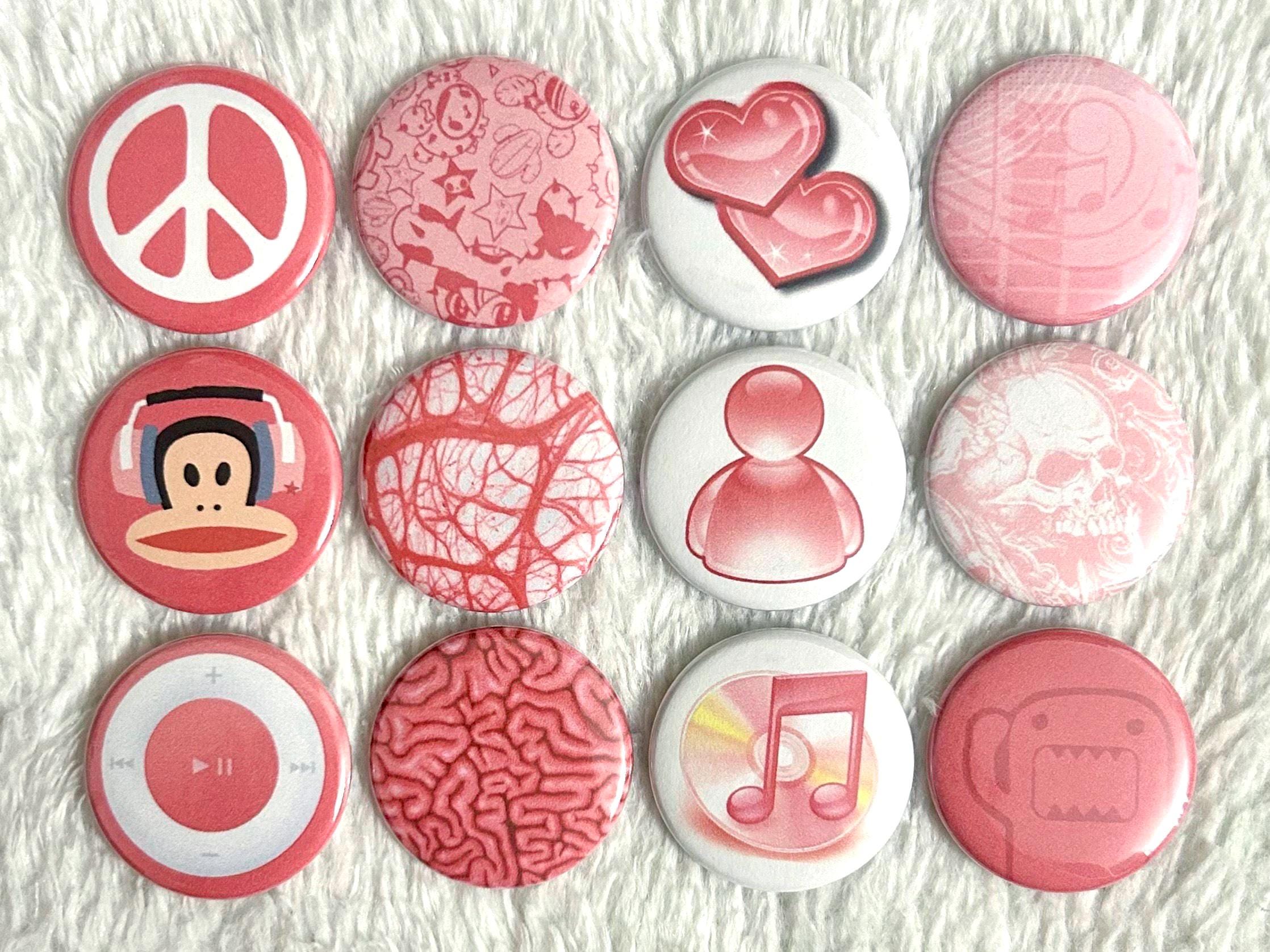Pink 2000's Y2K 1.5" Pinback Buttons - Etsy