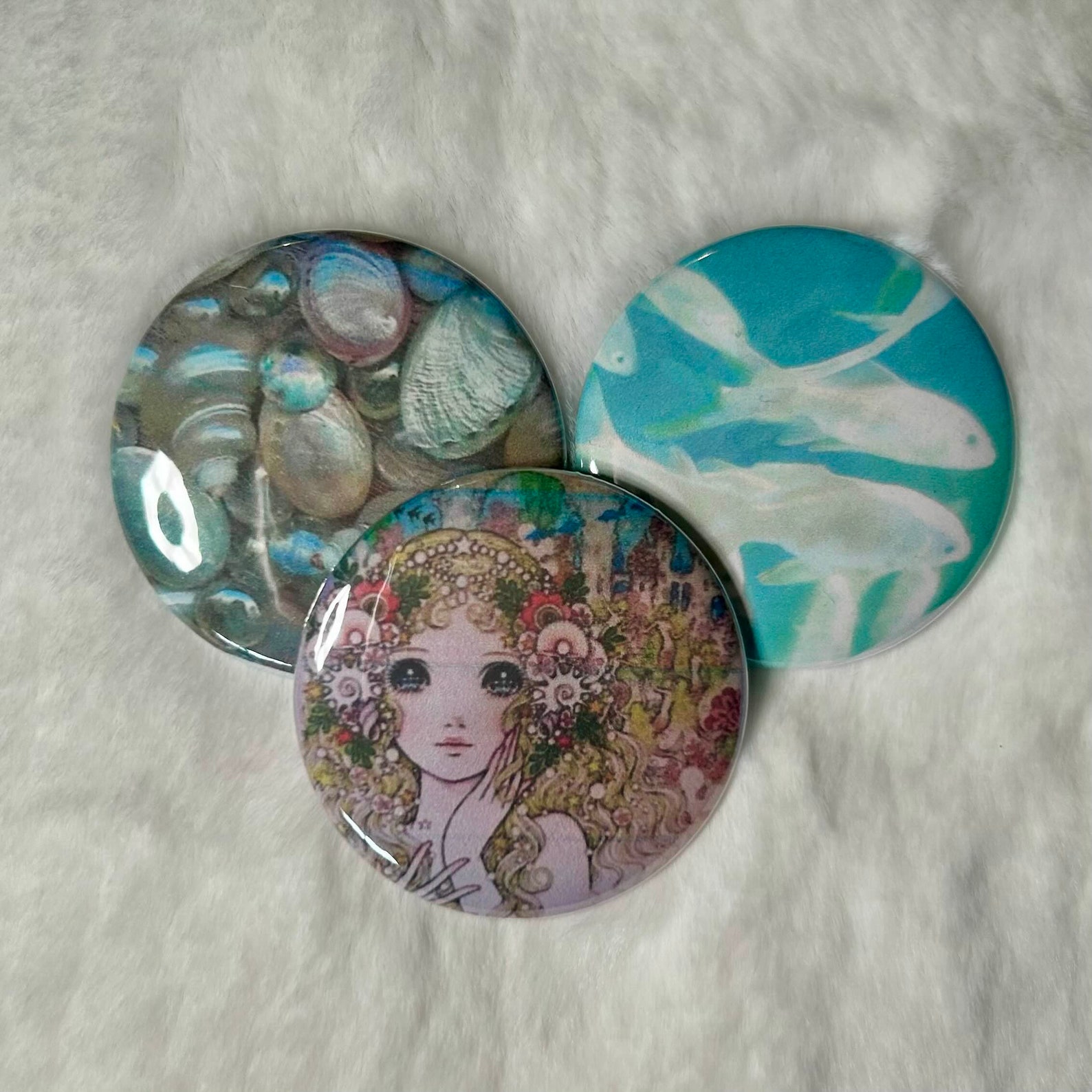 Mermaidcore Aesthetic 1.5" Pinback Buttons Siren Aesthetic - Etsy
