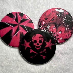Pink Emo Scene Mall Goth Y2K 1.5" Pinback Buttons - Etsy