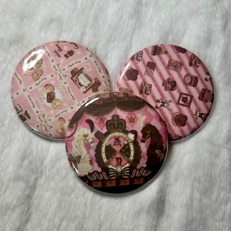 Neapolitan Pink and Brown Aesthetic 1.5" Pinback Buttons - Etsy
