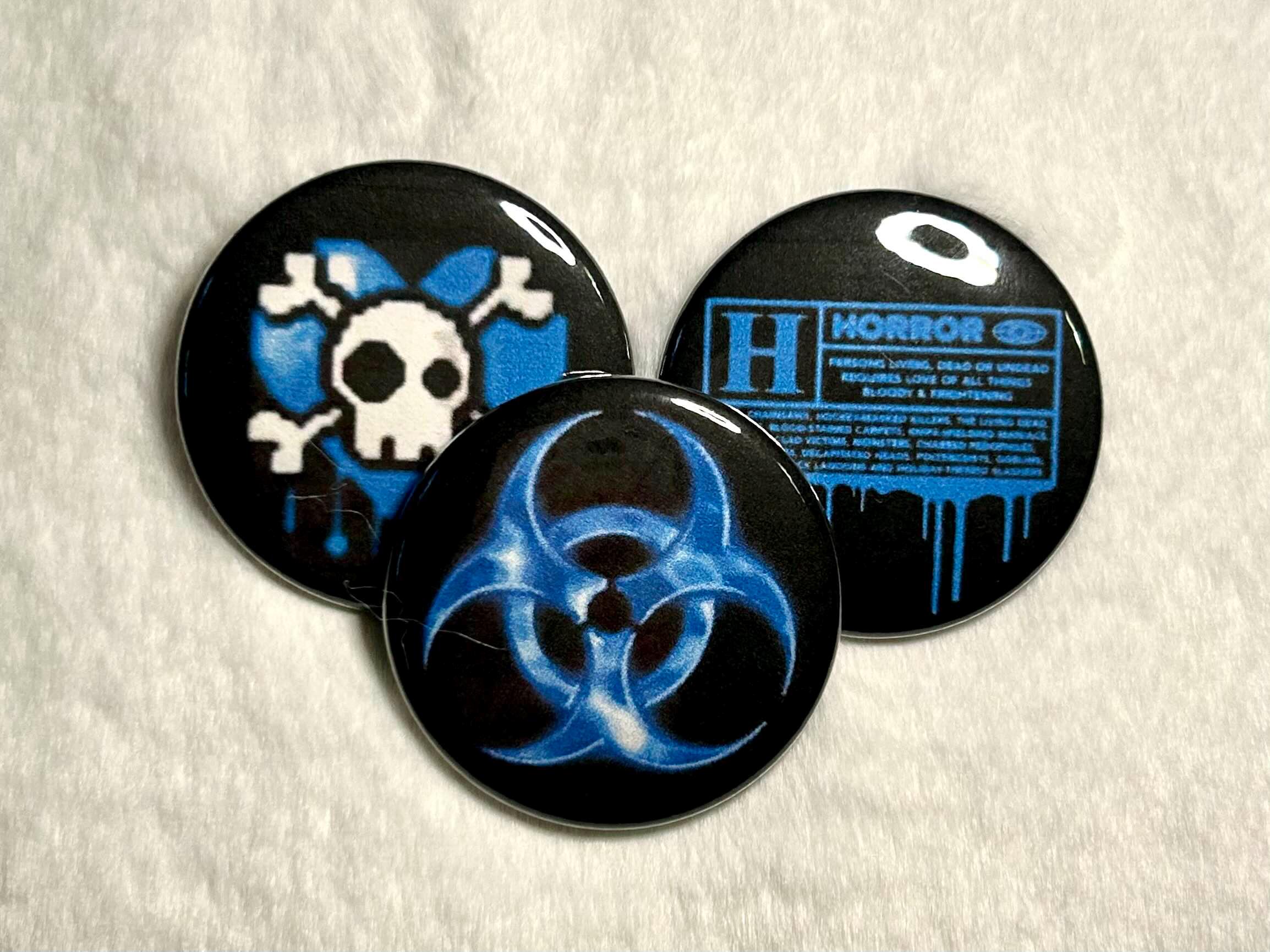 Blue Emo Scene Mall Goth Y2K 1.5" Pinback Buttons - Etsy