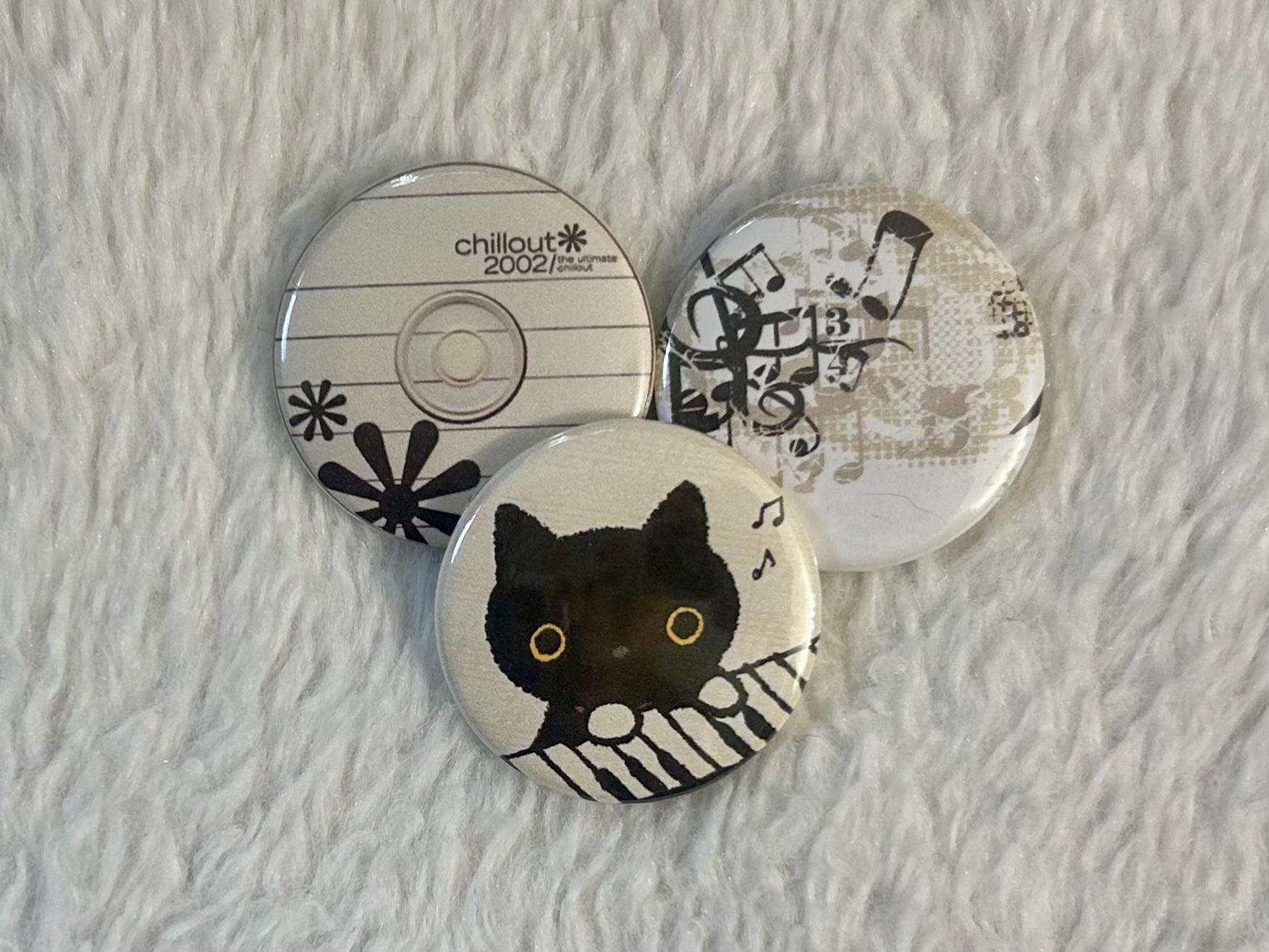 Musical Kitty Aesthetic Bundle 1.5" Pinback Buttons - Etsy
