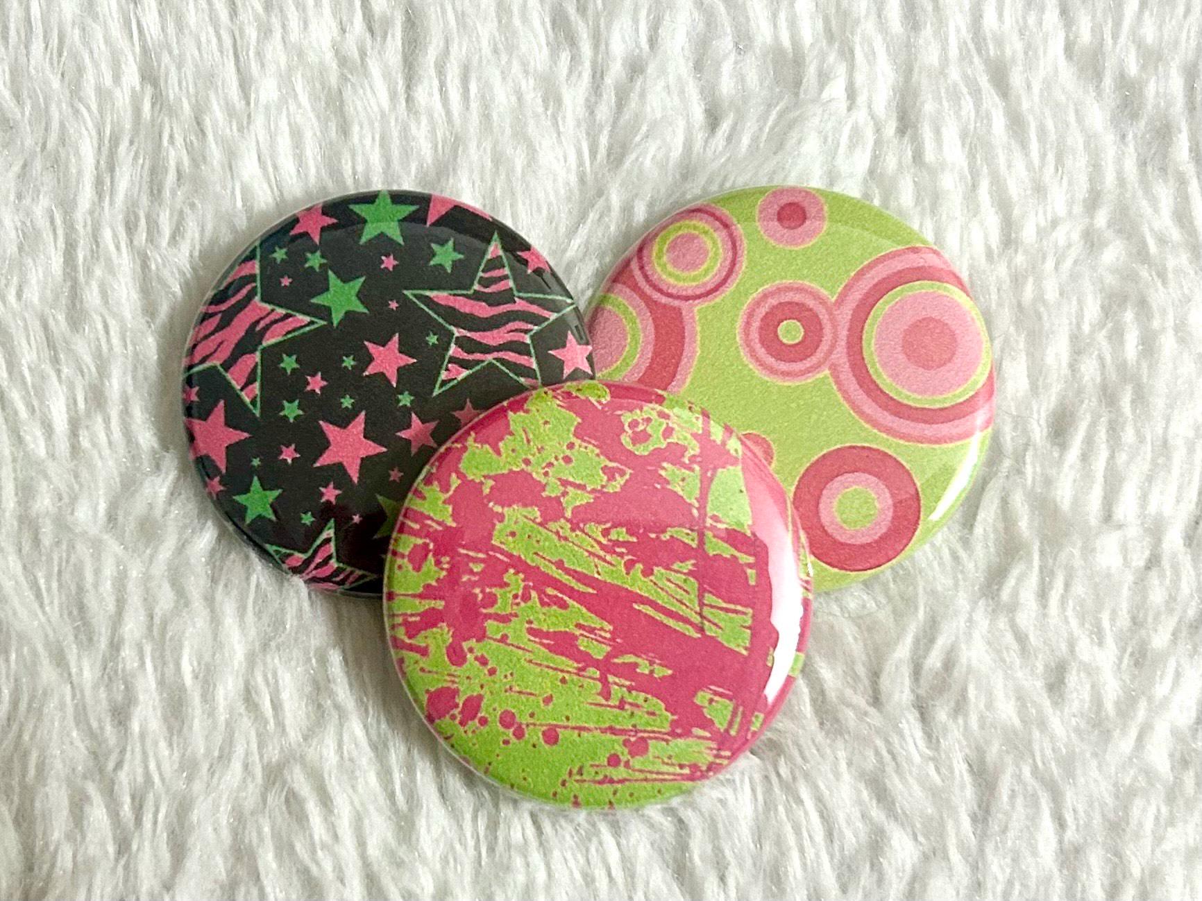 Pink & Green Emo Scene Mall Goth Y2K 1.5" Pinback Buttons - Etsy