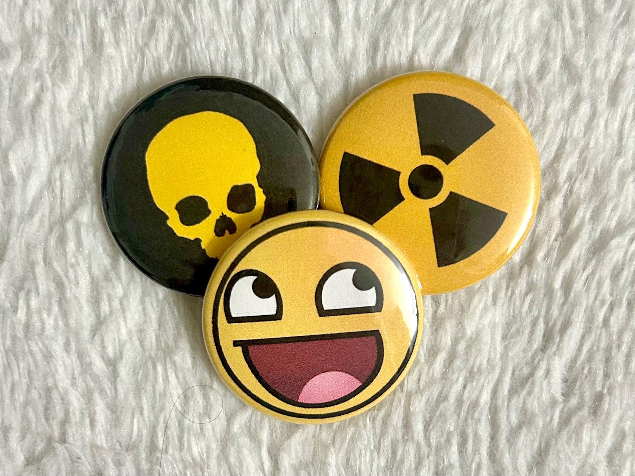 Yellow Emo Scene Mall Goth Y2K 1.5" Pinback Buttons - Etsy