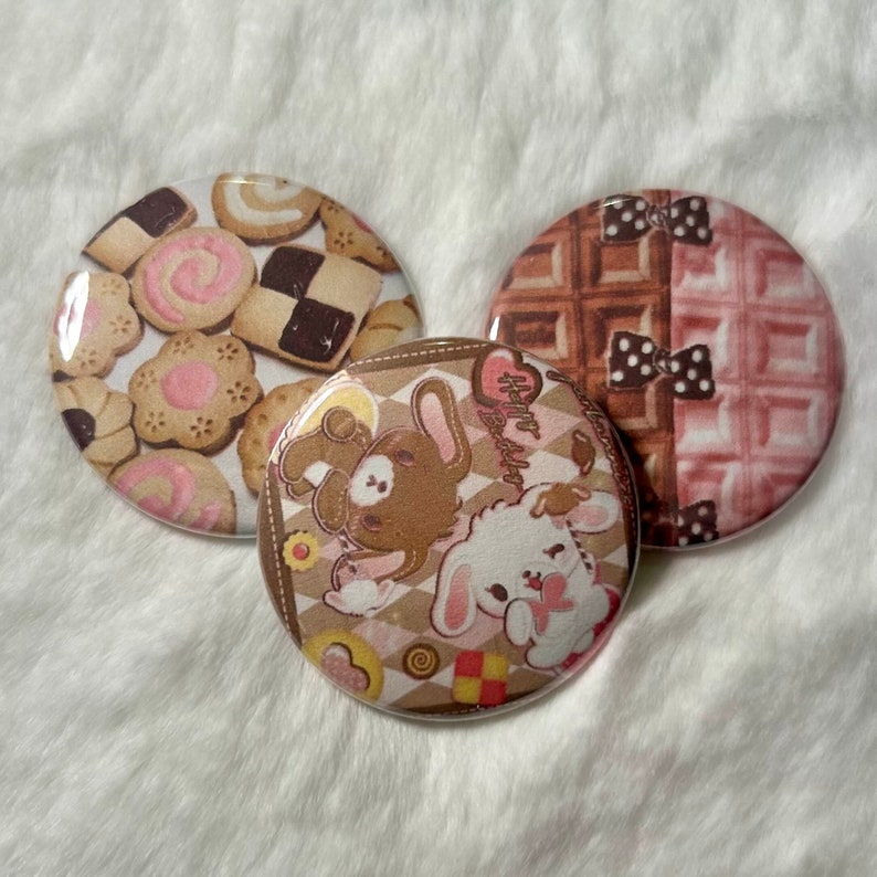 Neapolitan Pink and Brown Aesthetic 1.5" Pinback Buttons - Etsy