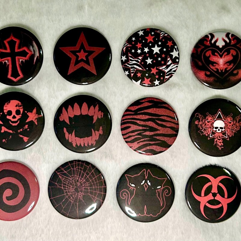 Emo Button Pin - Etsy