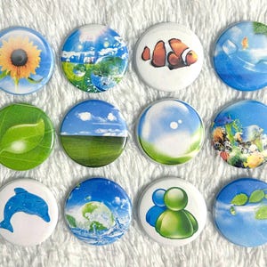 Frutiger Aero Eco Y2K 1.5" Pinback Buttons - Etsy