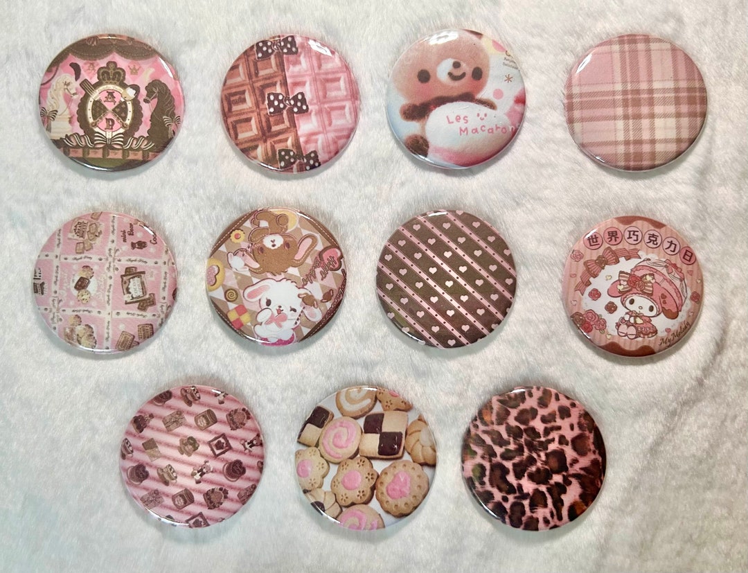 Neapolitan Pink and Brown Aesthetic 1.5" Pinback Buttons - Etsy