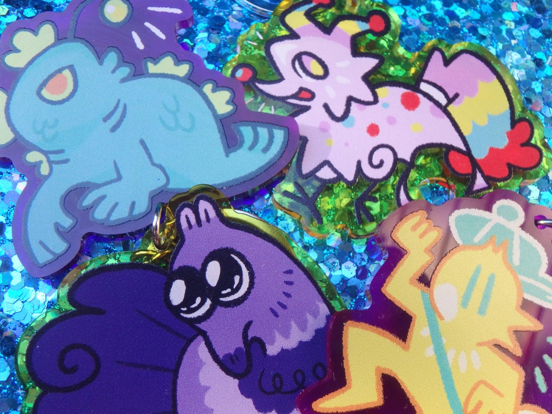 Silly Friends 2.5" Colorful Keychain - Etsy