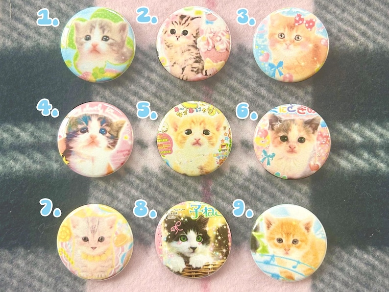 Magical Glitter Kitty 1.5" Pinback Buttons Kawaii Wanwan - Etsy