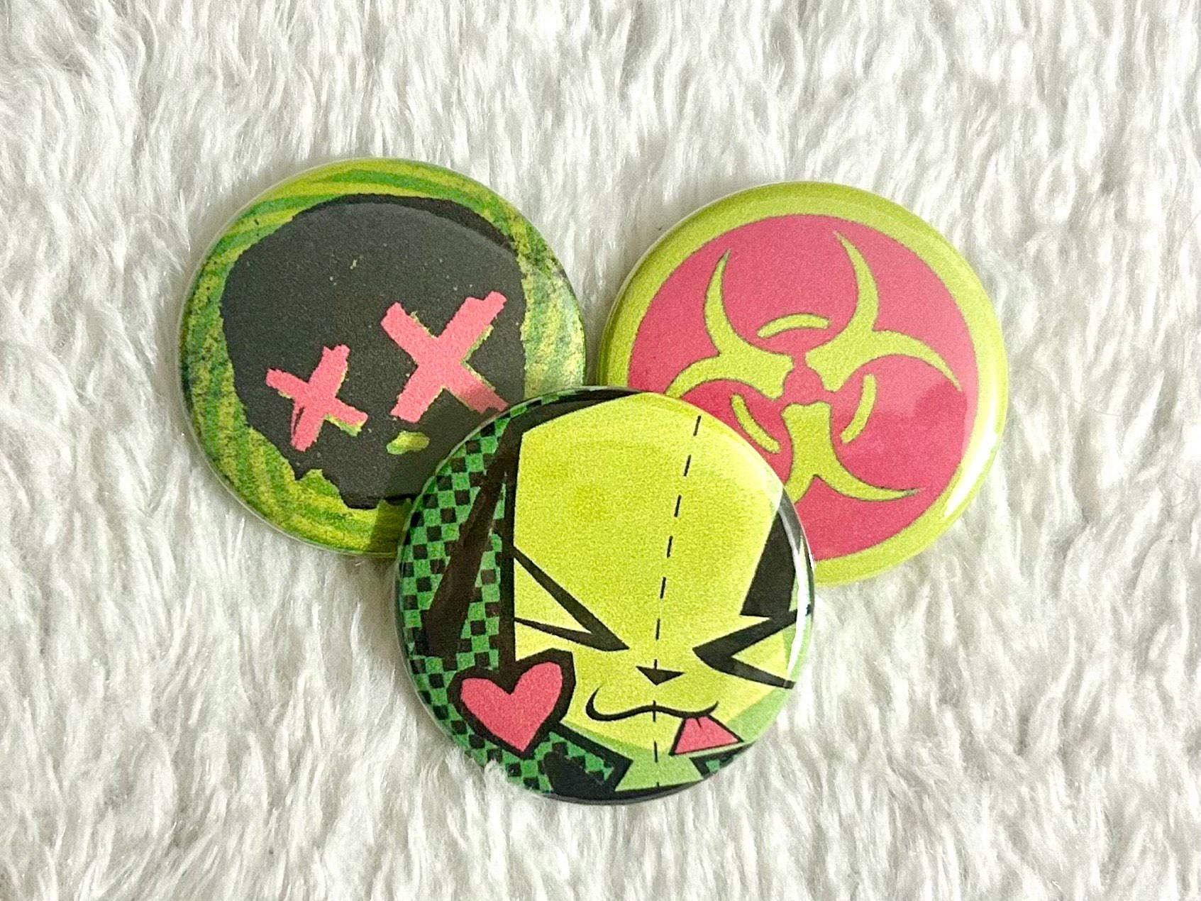 Pink & Green Emo Scene Mall Goth Y2K 1.5" Pinback Buttons - Etsy