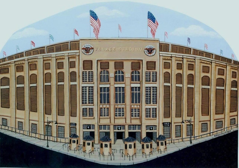 Classic New York Yankee Stadium Replica ( C.1965) Shelf Sitter - Etsy
