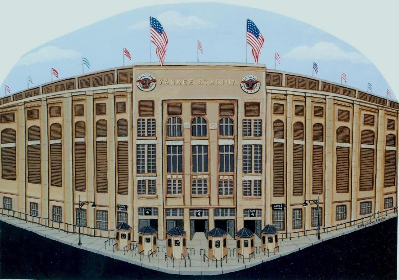 Classic New York Yankee Stadium Replica ( C.1965) Shelf Sitter - Etsy
