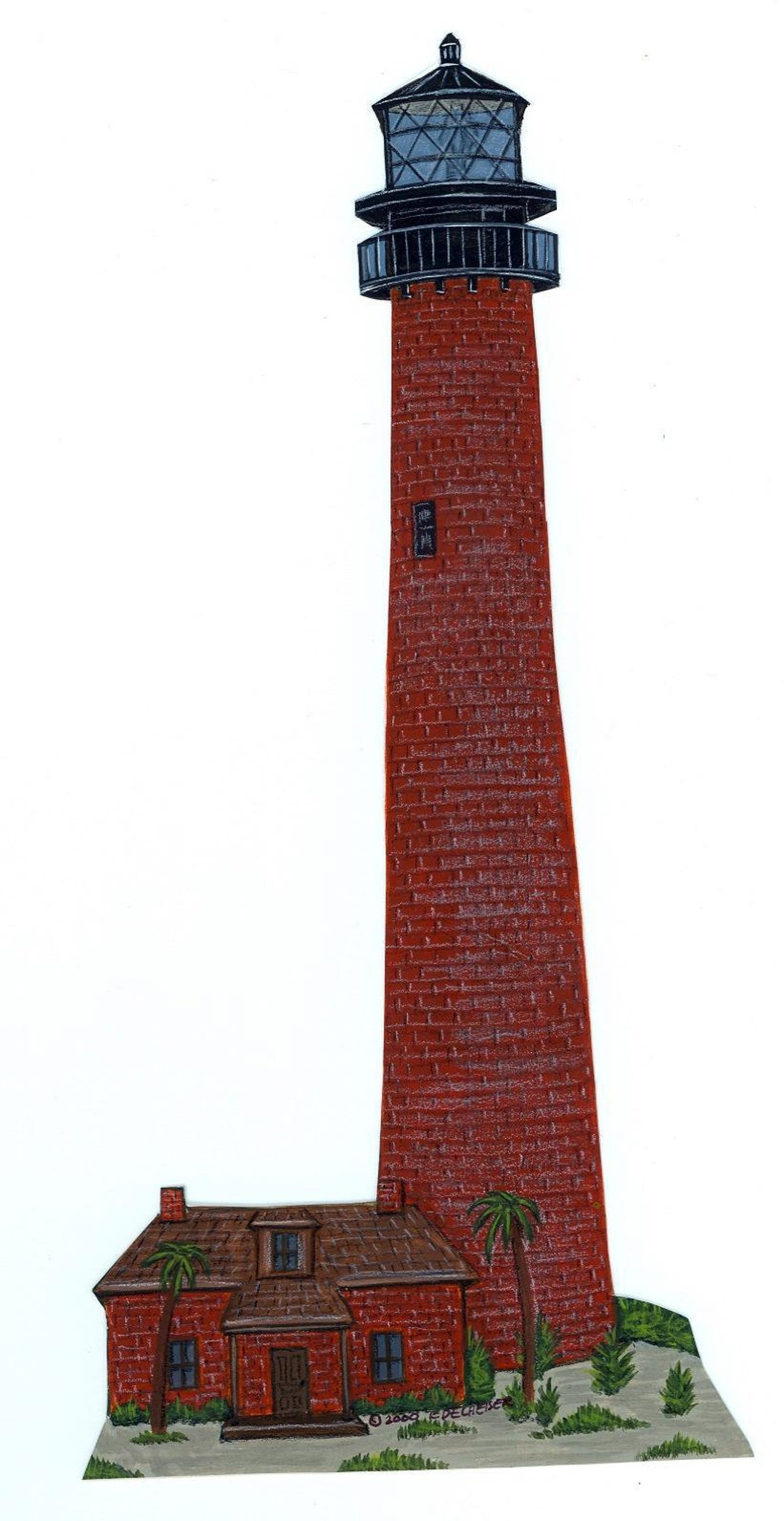 Cape Florida Lighthouse Replica or Ornament Ron Edelheiser's Illusions ...