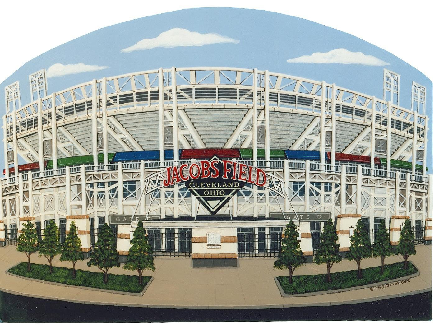 Jacobs Field Stadium Replica Cleveland Indians Shelf Sitter - Etsy