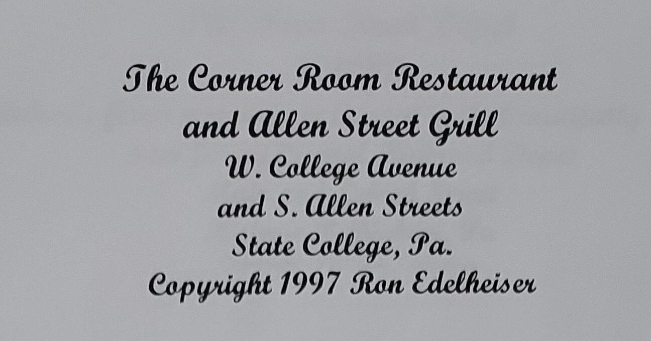 Penn State Corner Room Restaurant Replica: State College PA Shelf ...