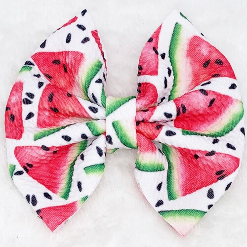 Watermelon Hair Bow Watermelon Bow Summer Hair Bow Sweet - Etsy