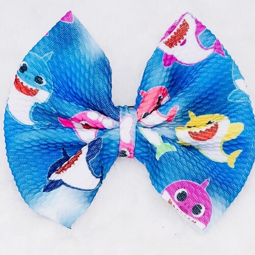 Baby Shark Bow | Etsy