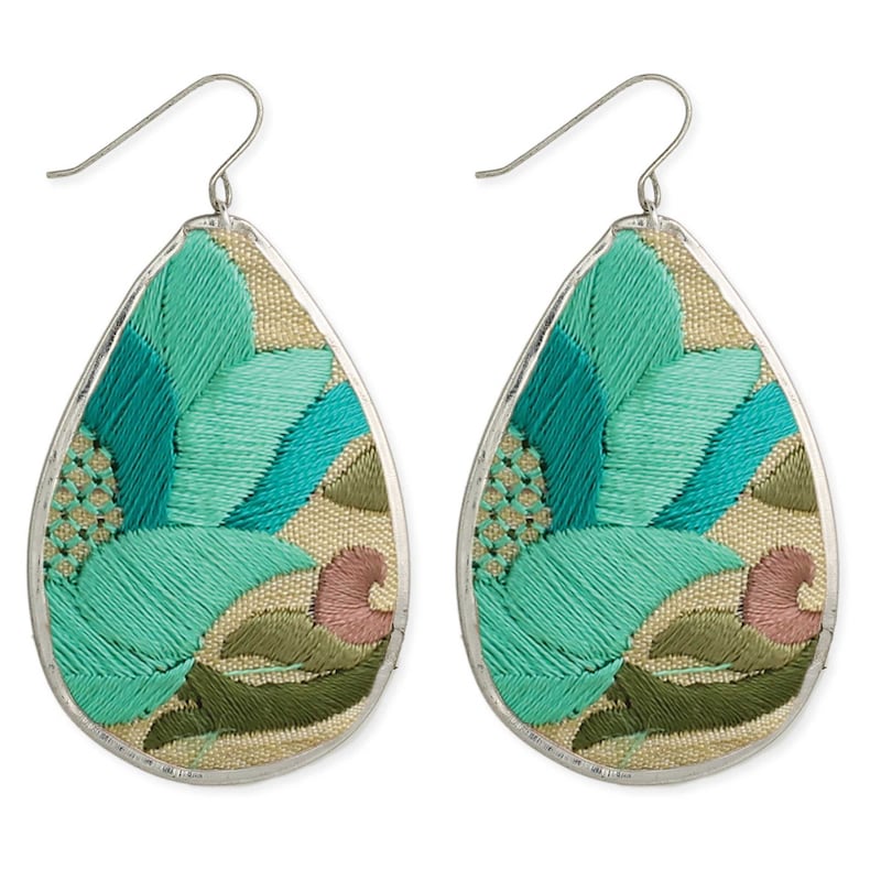 Embroidered Earrings - Etsy