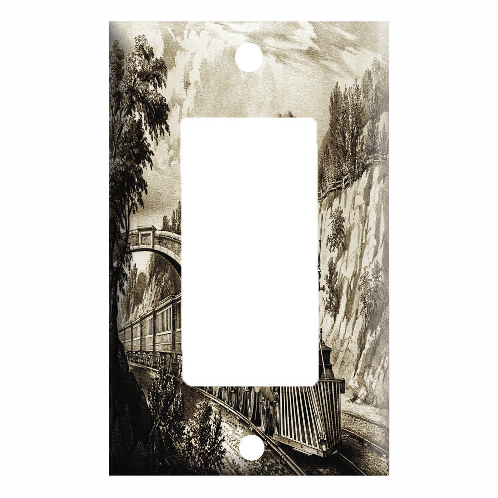 Steam Train Locomotive Design | Decorative Light Switch Cover Plate ...