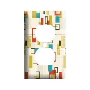 Mid-century Retro Design 8 | Decorative Plastic Light Switch Cover ...