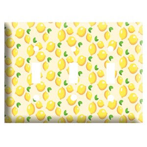 Yellow Lemon Pattern, Decorative Light Switch Cover Plate, Single ...