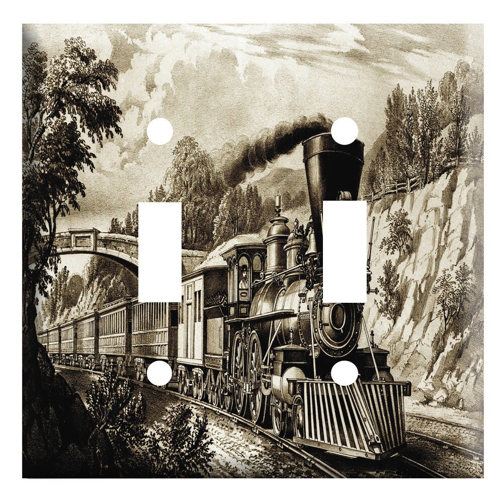 Steam Train Locomotive Design | Decorative Light Switch Cover Plate ...