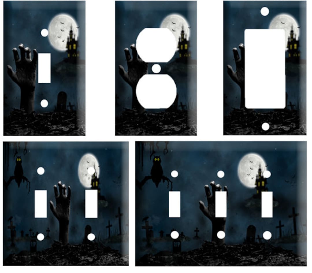 Halloween Nightmare Design | SPOOKY Decorative Light Switch Cover Plate ...
