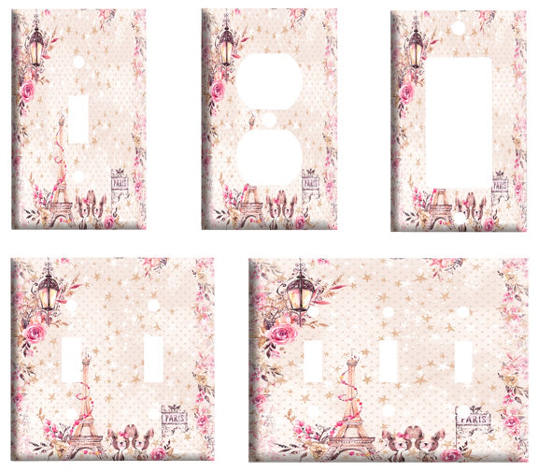 Paris Romance Design, Decorative Light Switch Cover Plate, Single ...