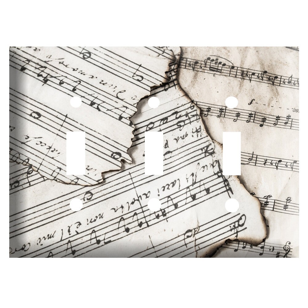 Ripped Paper Sheet Music Art Decorative Light Switch Cover | Etsy