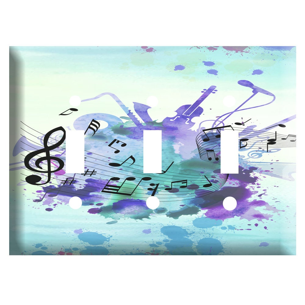 Pastel Purple & Blue Music Notes Decorative Light Switch | Etsy