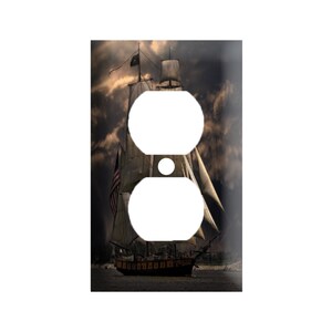 American Sailing Ship, Decorative Light Switch Cover Plate, Single ...