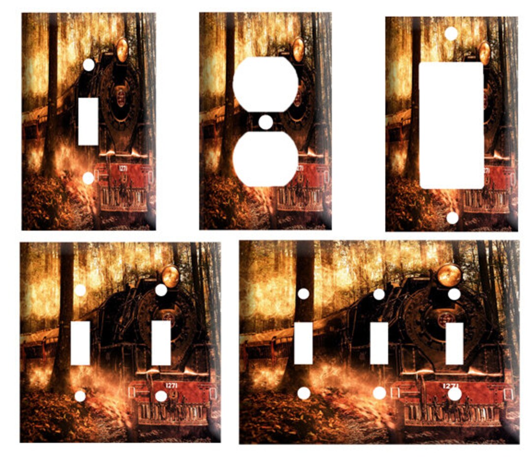 Locomotive Train, Decorative Light Switch Cover Plate, Single Toggle ...