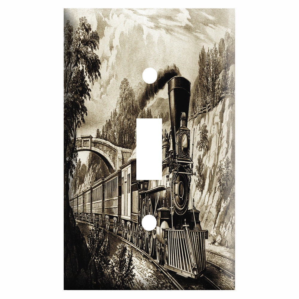 Steam Train Locomotive Design | Decorative Light Switch Cover Plate ...
