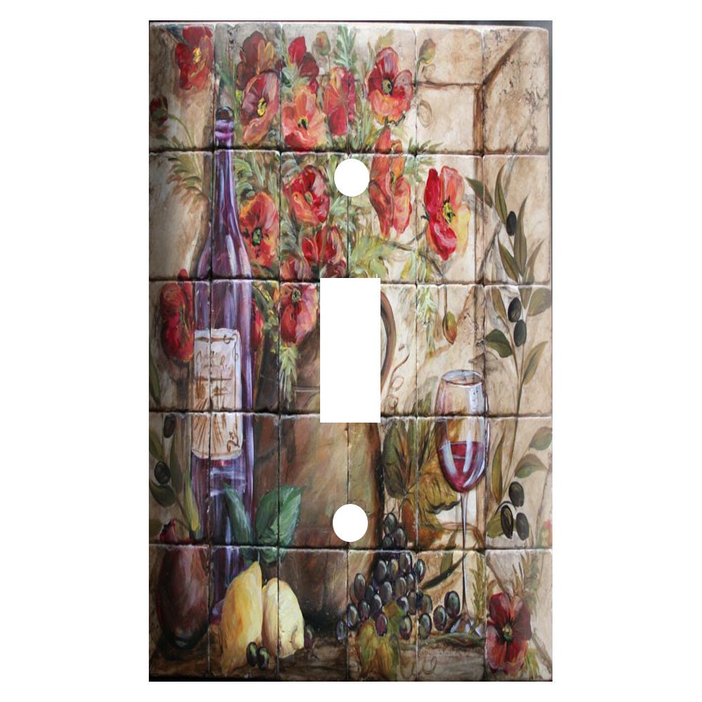 Tuscan Painted Tile Designnot Actual Tile Decorative Light - Etsy