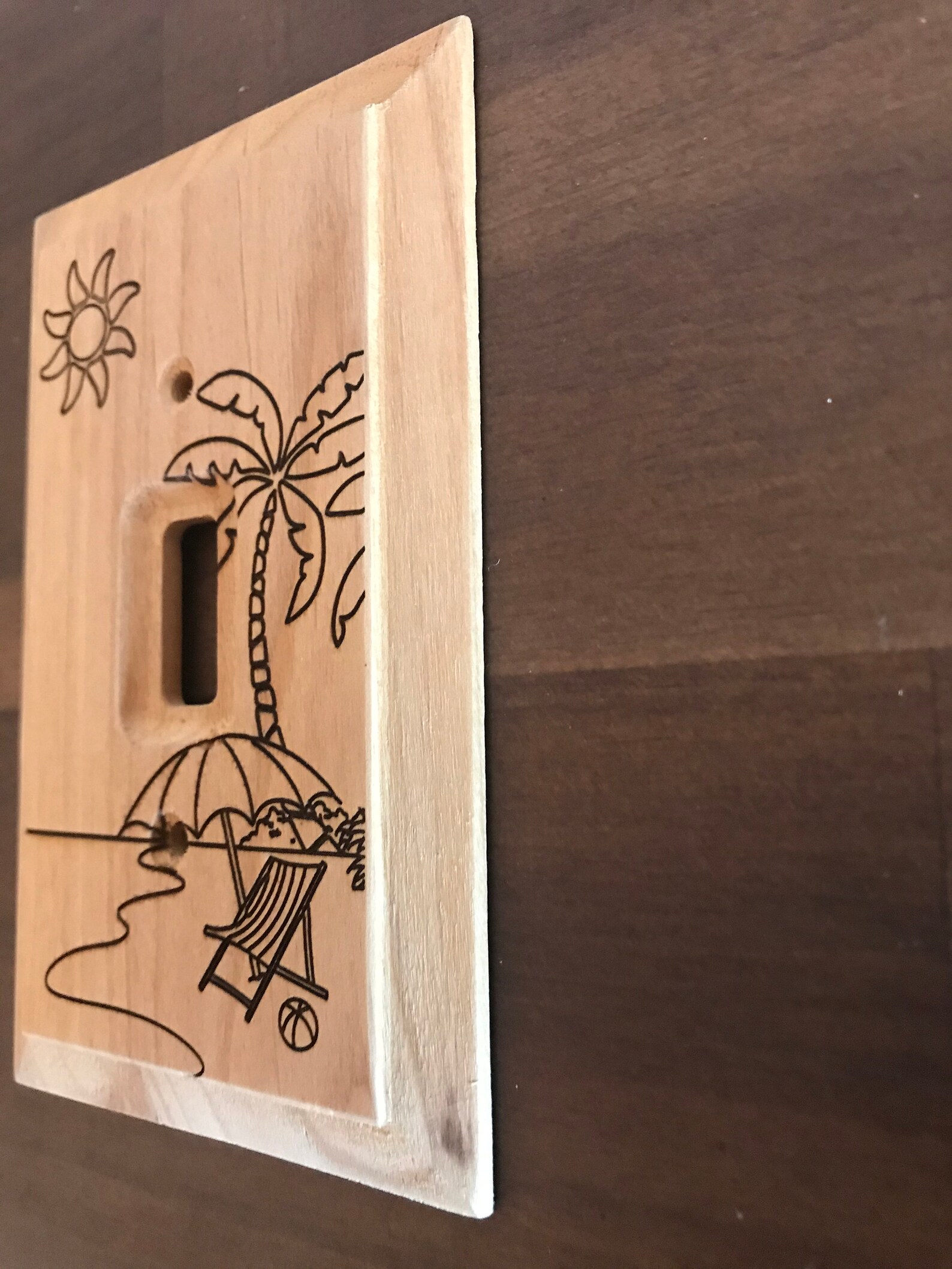 Beach Scene Laser Engraved Wood Light Switch Cover Plate | Etsy
