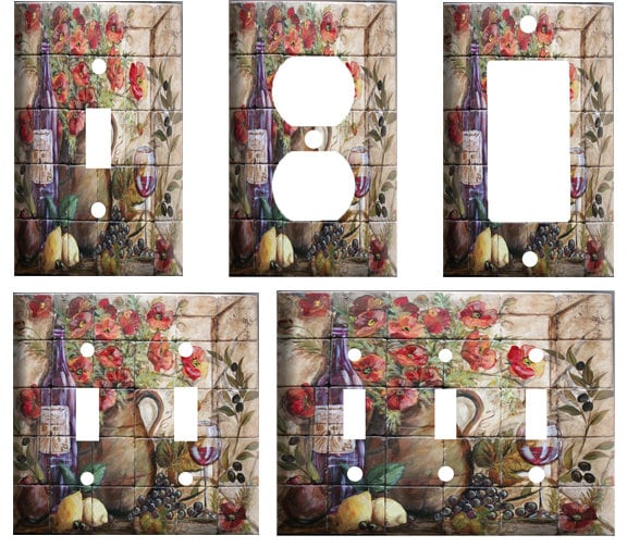 Tuscan Painted Tile Designnot Actual Tile Decorative Light - Etsy