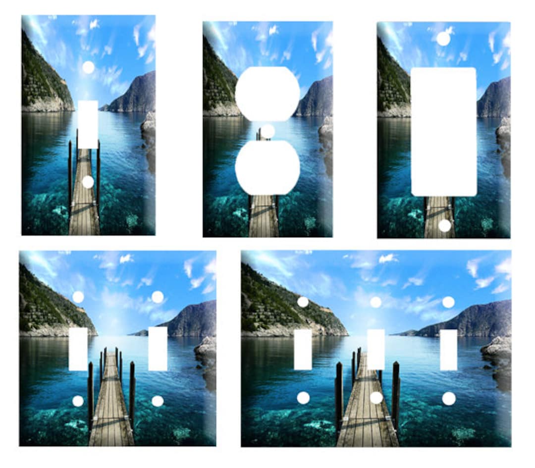Dock on the Lake, Decorative Light Switch Cover Plate, Single Toggle ...