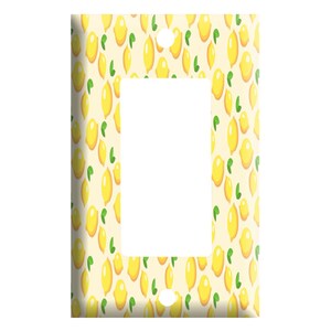 Yellow Lemon Pattern, Decorative Light Switch Cover Plate, Single ...