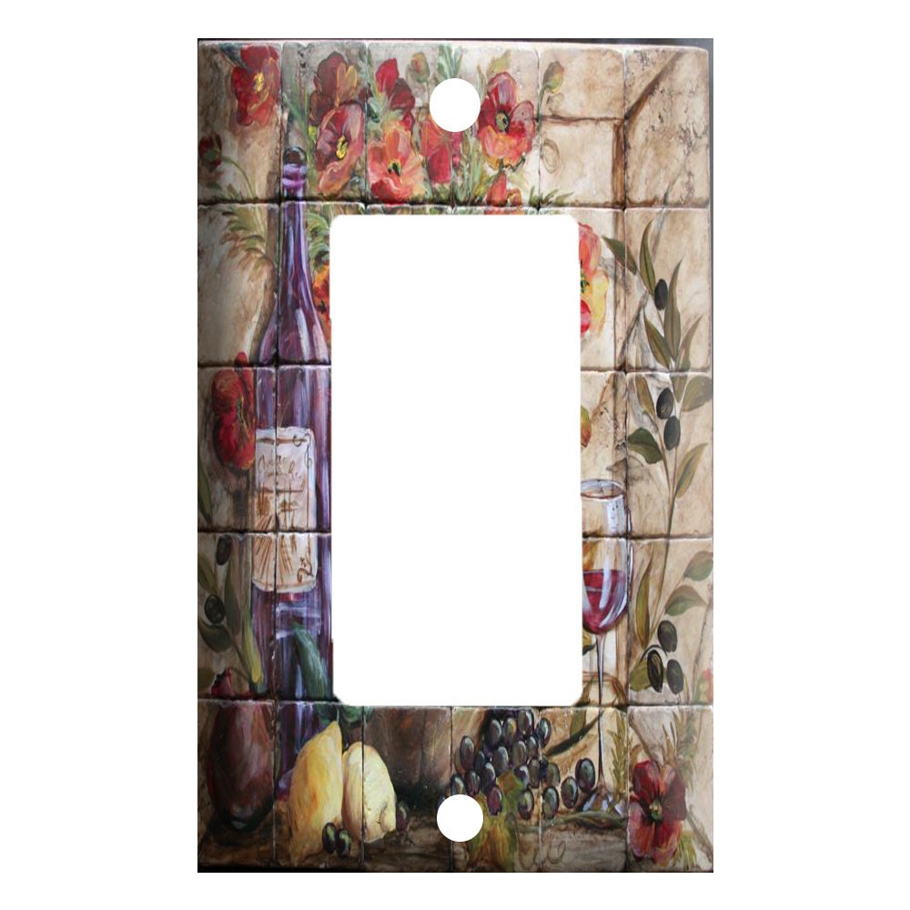 Tuscan Painted Tile Designnot Actual Tile Decorative Light - Etsy