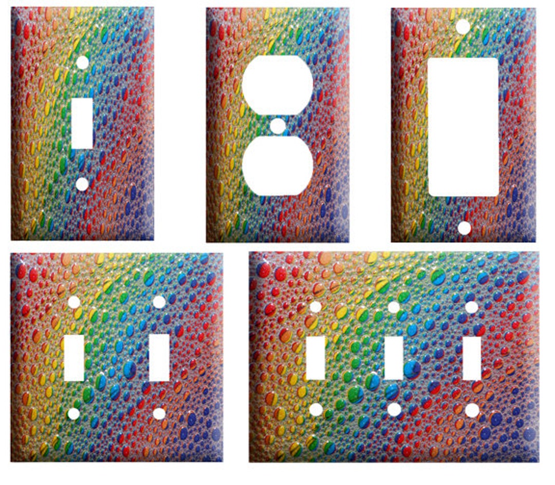 Rainbow Water Bubble, Decorative Plastic Light Switch Cover Plate ...