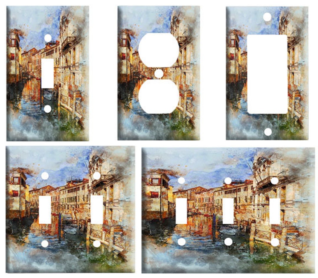 Venice Italy Canals, Decorative Italian Light Switch Cover Plate ...